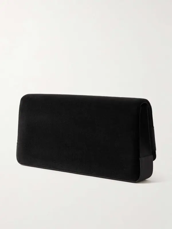 Manolo Blahnik Maygot Buckle-embellished Clutch - Black