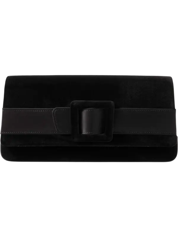Manolo Blahnik Maygot Buckle-embellished Clutch - Black