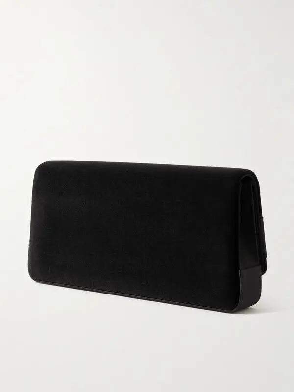Manolo Blahnik Maygot Buckle-embellished Clutch - Black