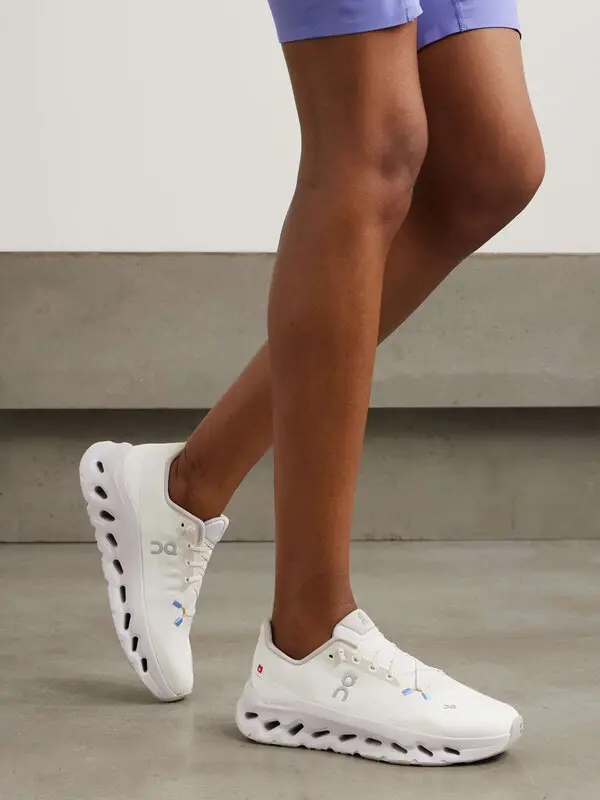 On Cloudtilt Stretch Recycled-knit Sneakers - White