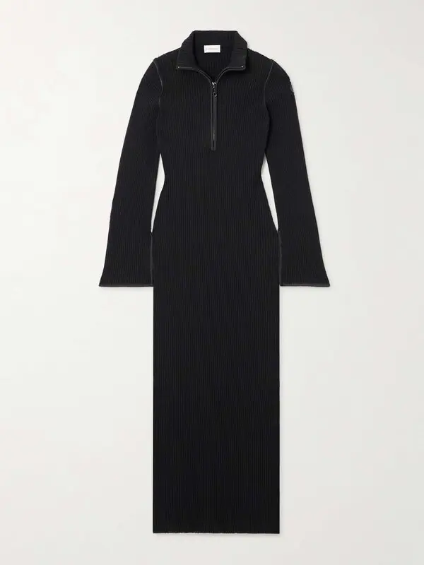 Moncler Ribbed-knit Midi Dress