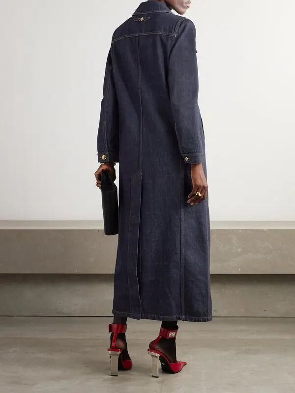 Versace Paneled Denim Coat