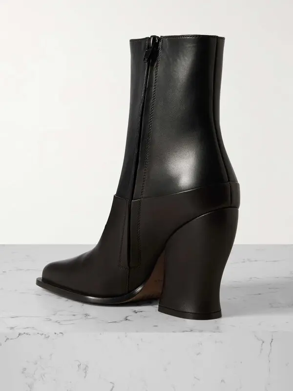 Loewe Onda Leather Ankle Boots