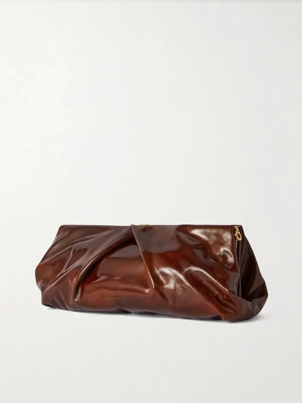 Dries Van Noten Textured-leather Clutch