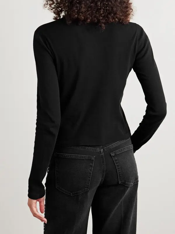 RE/DONE Hanes 90s Baby Cotton-jersey T-shirt - Black