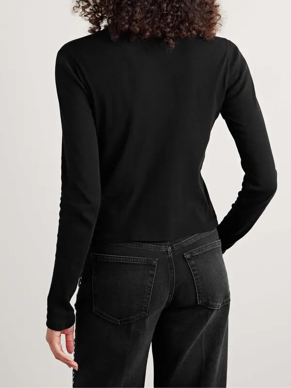RE/DONE Hanes 90s Baby Cotton-jersey T-shirt - Black