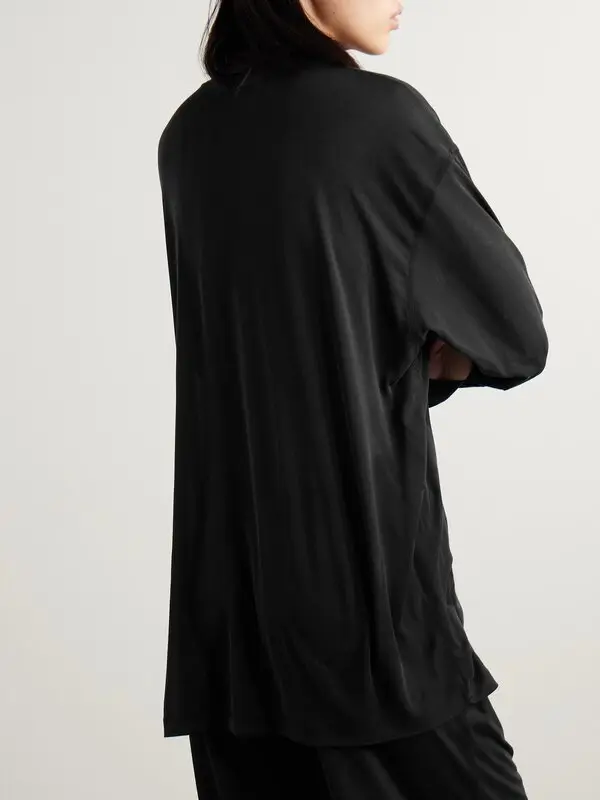 THE ROW Wapi Silk Top - Black