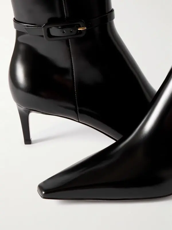 GIANVITO ROSSI Tokio 55 Leather Ankle Boots - Black