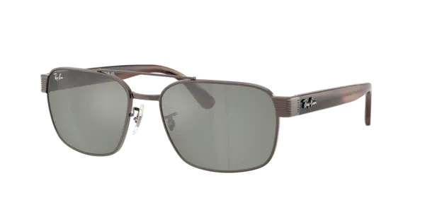 Ray-ban Full Rim Sunglasses - Green Mirror Silver