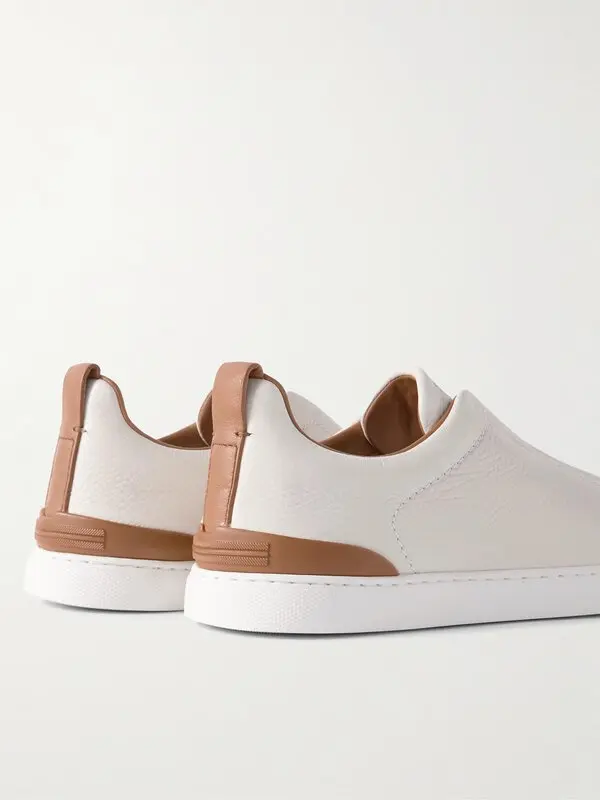 Zegna Triple Stitch™ Deerskin Slip-on Sneakers - White