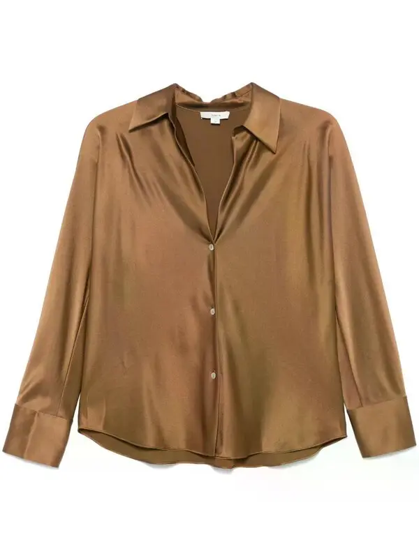 Vince Satin Shirt - Brown