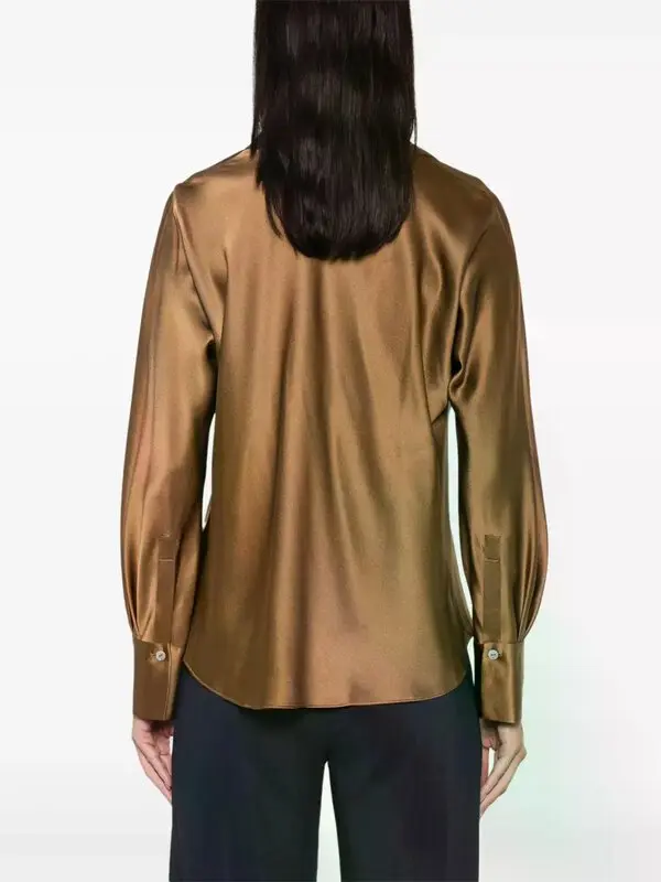 Vince Satin Shirt - Brown
