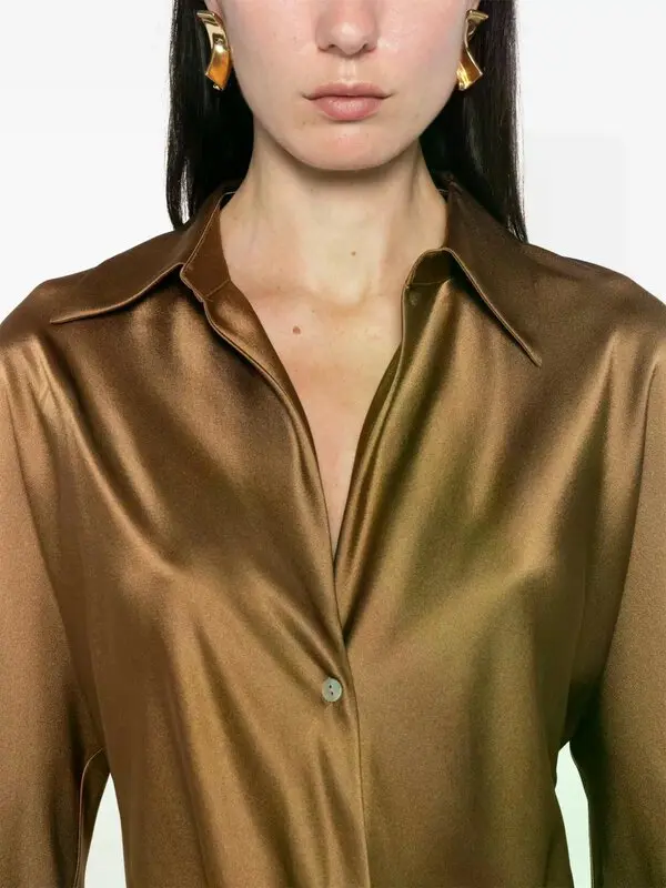 Vince Satin Shirt - Brown