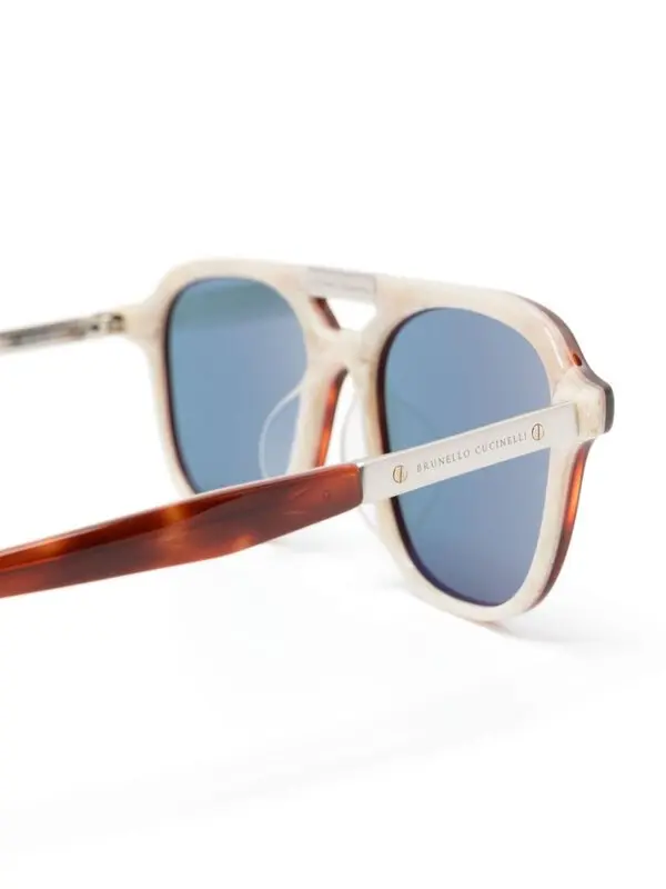 Brunello Cucinelli Tortoiseshell Wayfarer-frame Sunglasses