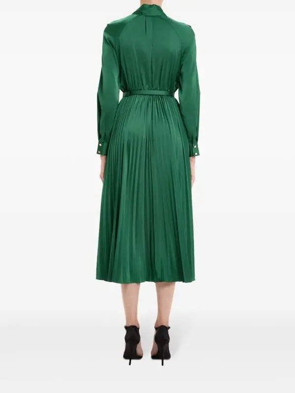 Self-Portrait Satin Midi Dress - Green | Editorialist