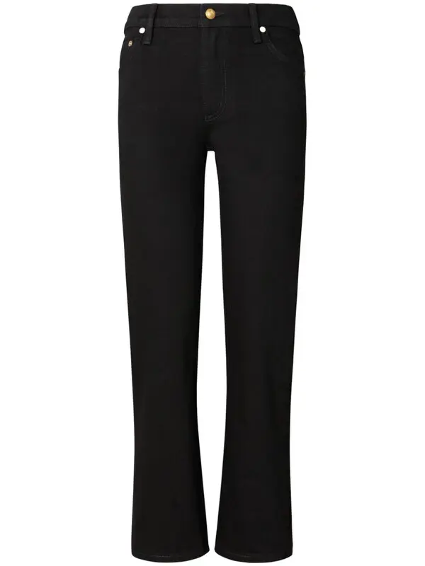 Tory Burch Cropped Flared Jeans - Black