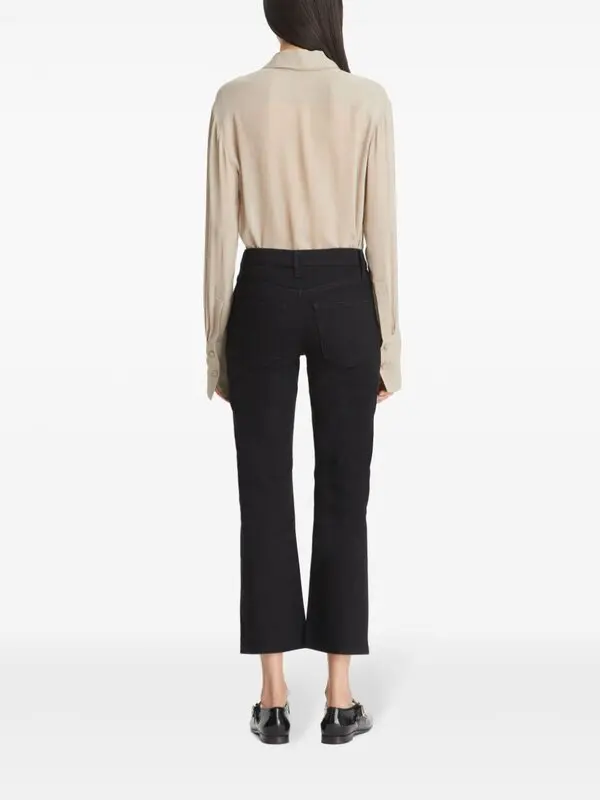 Tory Burch Cropped Flared Jeans - Black