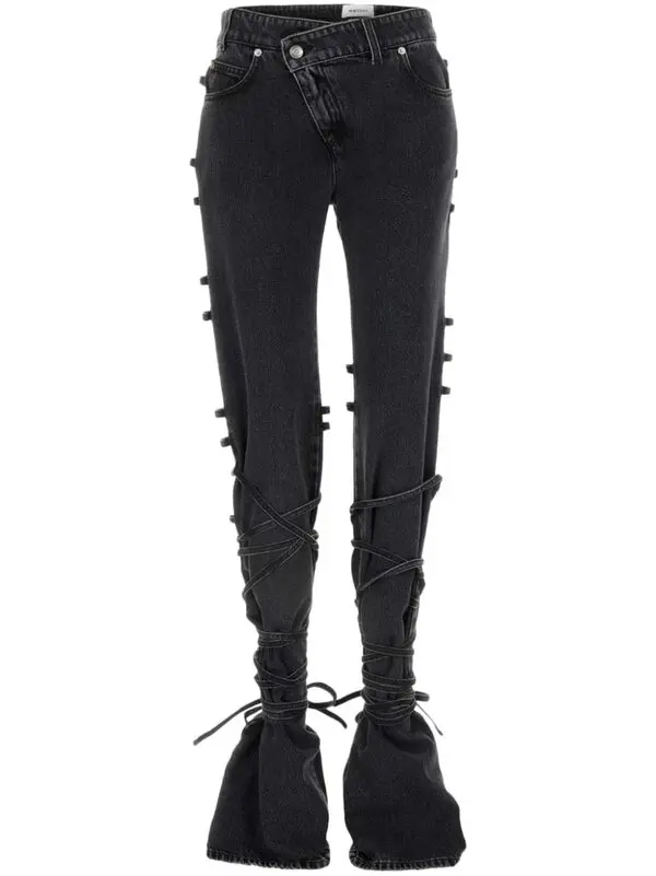 Alexander McQueen Tied Jeans - Black
