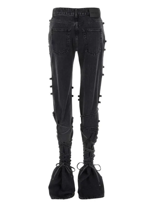 Alexander McQueen Tied Jeans - Black