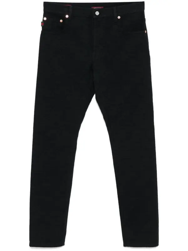 Gucci Gg Jacquard Skinny Jeans - Black