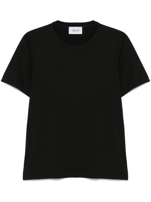 D4.0 Cotton T-shirt - Black