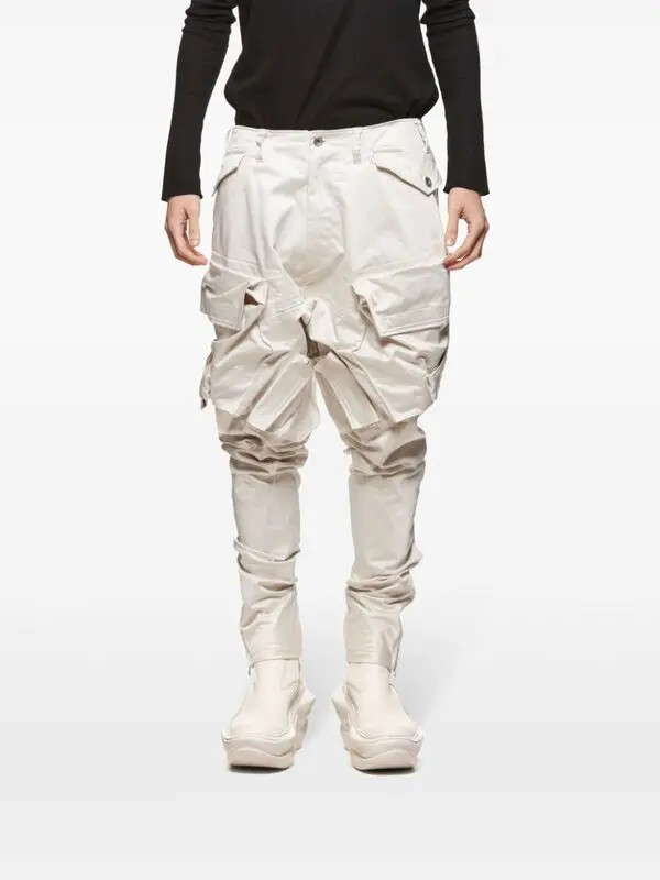 JULIUS Gasmask Cargo Trousers - Off White