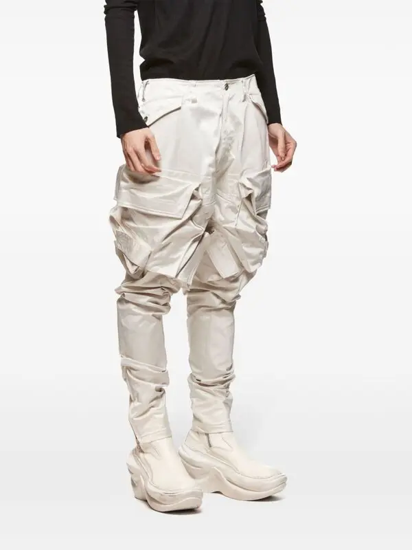 JULIUS Gasmask Cargo Trousers - Off White