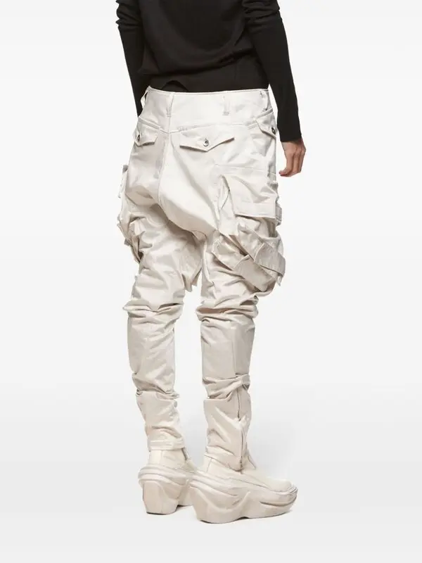 JULIUS Gasmask Cargo Trousers - Off White