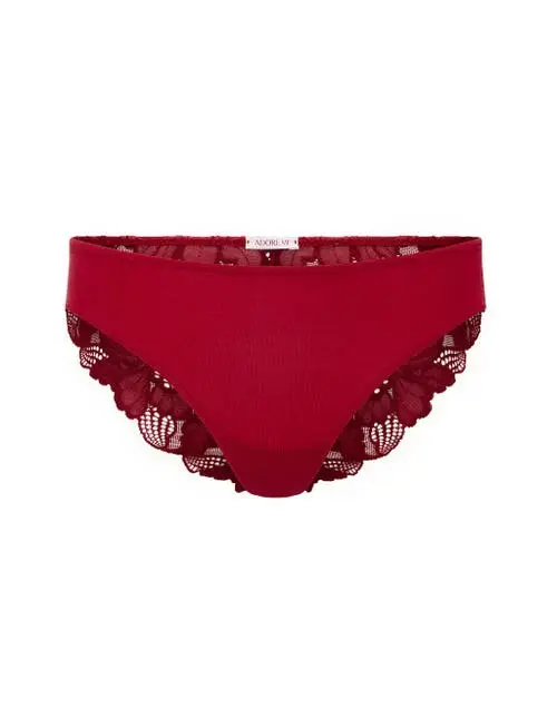ADORE ME Teagan Bikini Panties - Dark Red