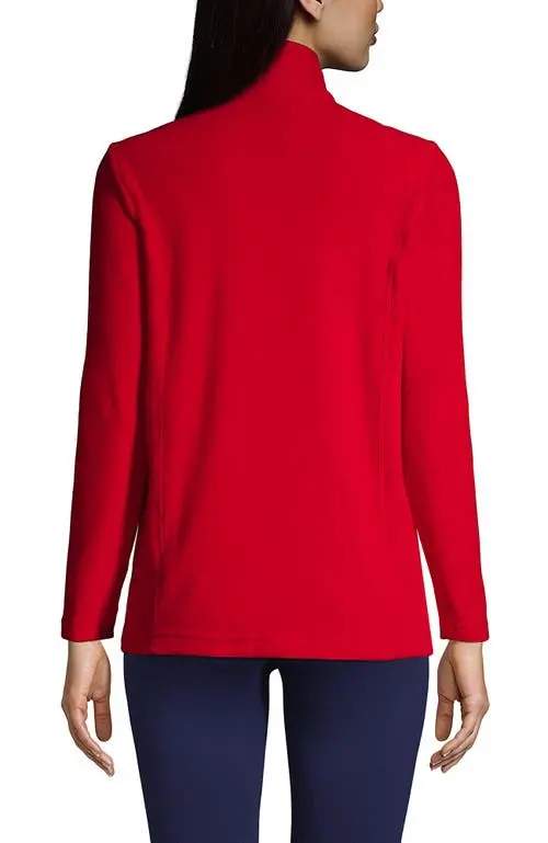 LANDS' END Full-zip Fleece Jacket - Rich Red