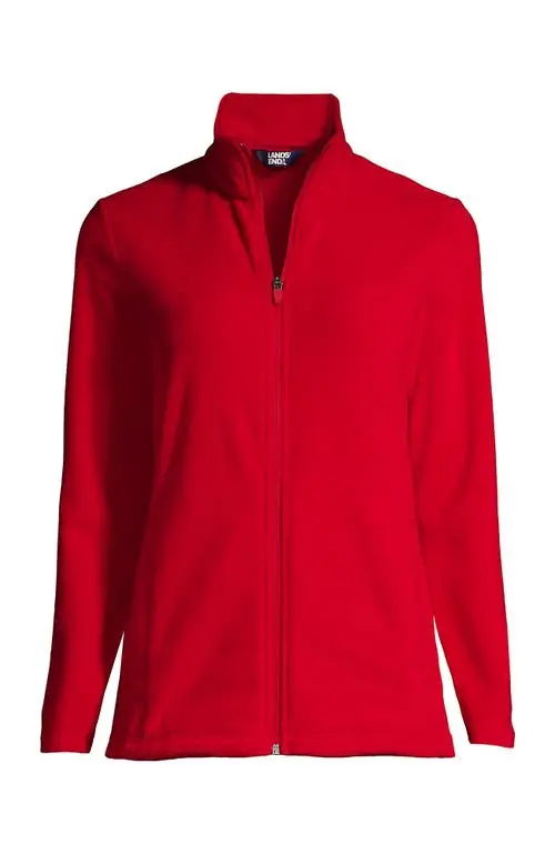 LANDS' END Full-zip Fleece Jacket - Rich Red