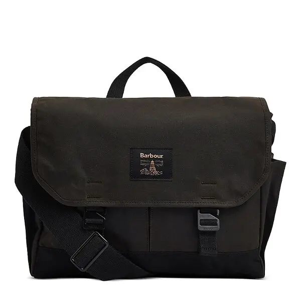 Barbour Field Wax Messenger Bag - Olive