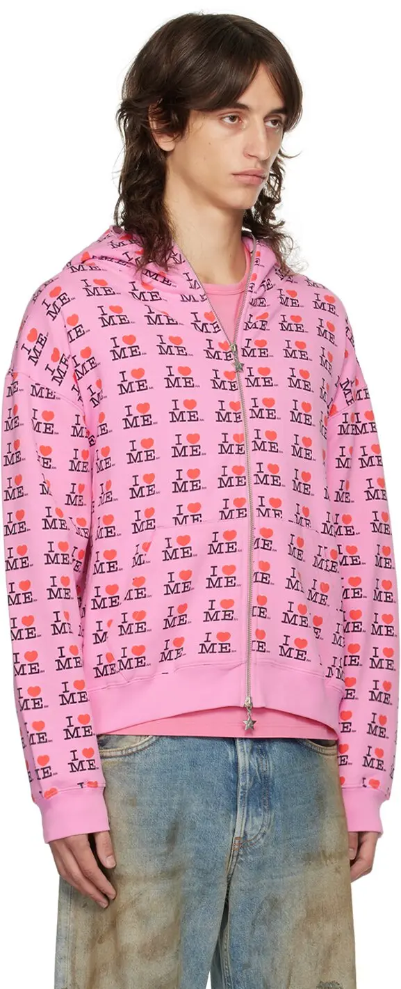 Ashley Williams i hart me ジップフーディー Ashley Williams I Heart Me' Butterfly Zip Hoodie - Pink | Editorialist