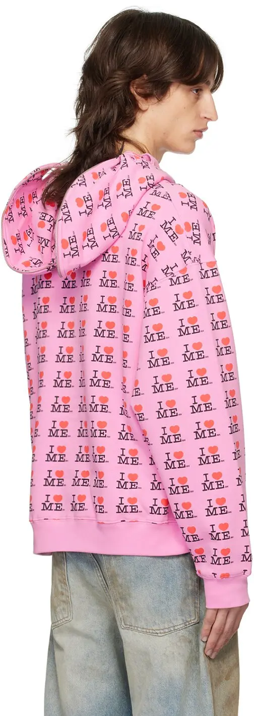 Ashley Williams I Heart Me' Butterfly Zip Hoodie - Pink | Editorialist
