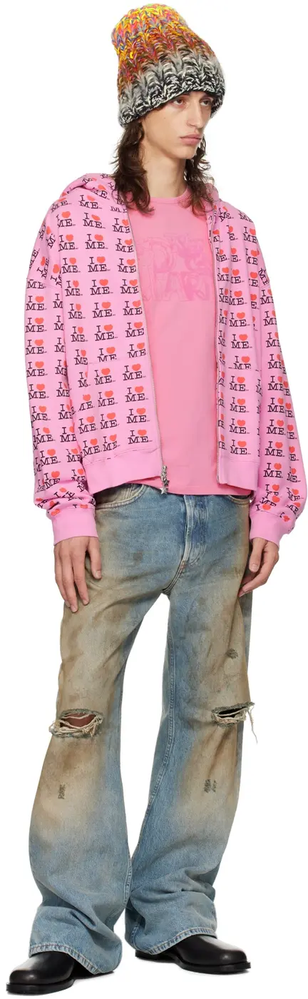 Ashley Williams I Heart Me' Butterfly Zip Hoodie - Pink | Editorialist