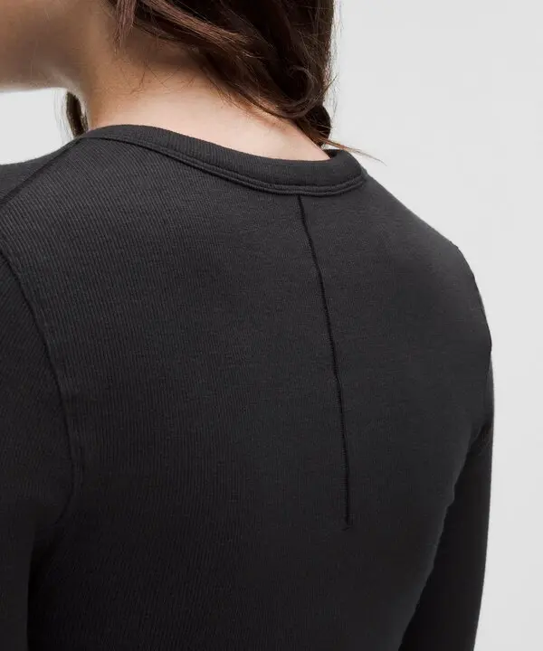 Lululemon Hold Tight Straight-hem Cropped Long-sleeve Shirt - Black