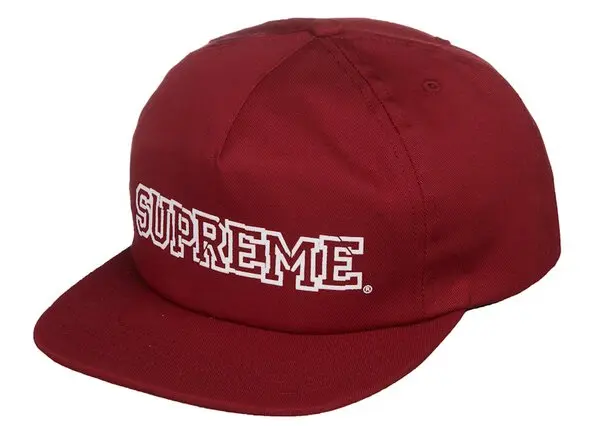 Supreme Shattered Logo 5-panel Cap - Cardinal