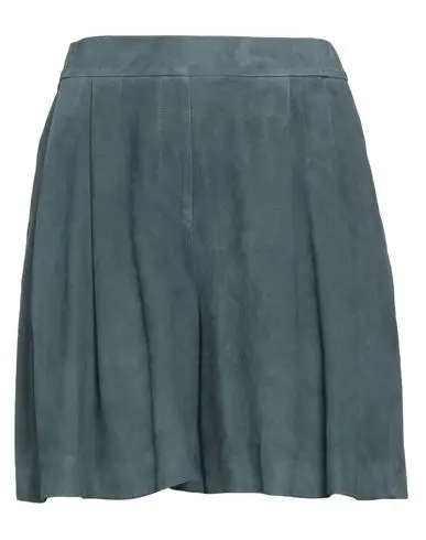 Fabiana Filippi Suede High-waisted Shorts - Deep Teal