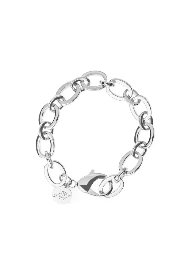 JANE WIN Chunky Link Chain Bracelet - Silver