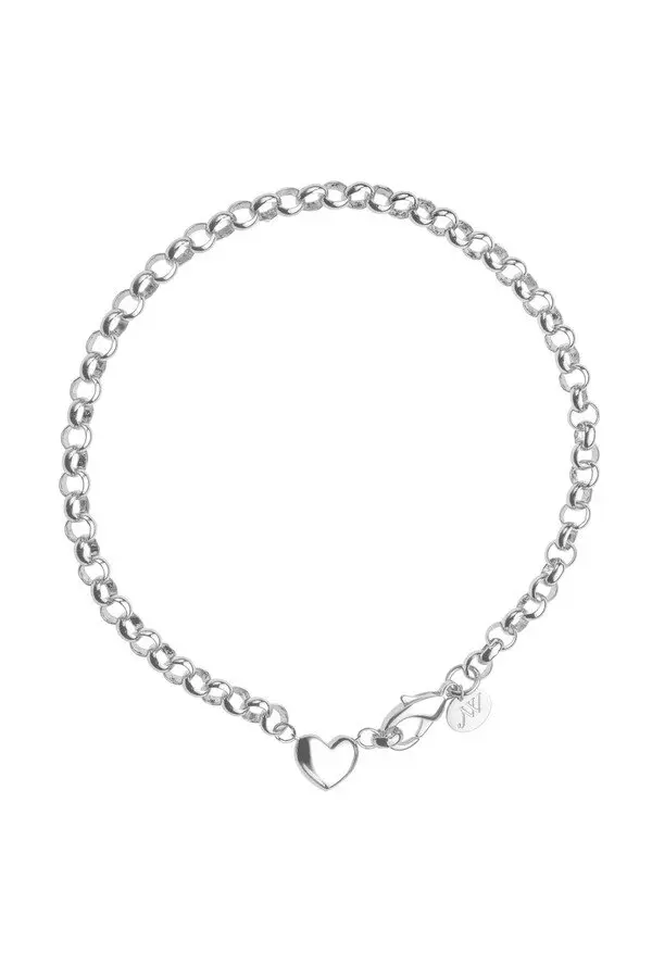 JANE WIN Rolo Chain Necklace - Silver