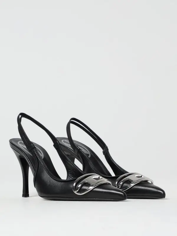 DIESEL® Slingback Pumps With Embellishment - Black