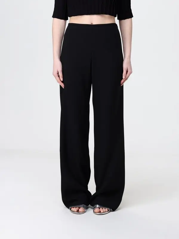 Emporio Armani Wide Leg Trousers - Black