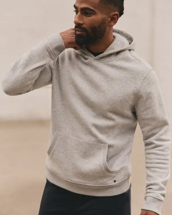Vuori Seaside Pullover Hoodie - Light Heather Grey