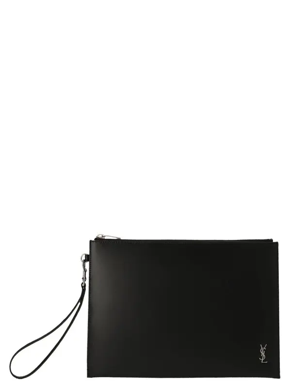 Saint Laurent Tiny Cassandre' Small Tablet Case - Black