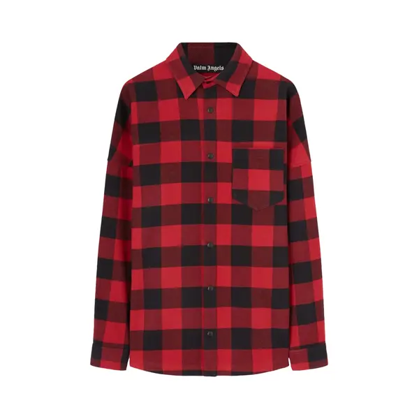 Palm Angels Classic Logo Overshirt - Red