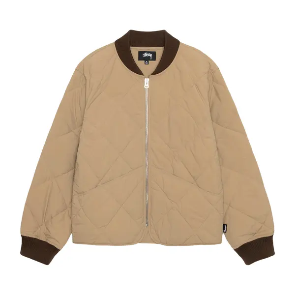 StÜssy 8 Ball Quilted Liner Jacket - Tan