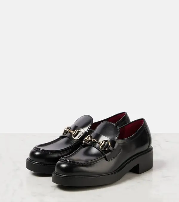 Gucci Horsebit Leather Loafers - Black