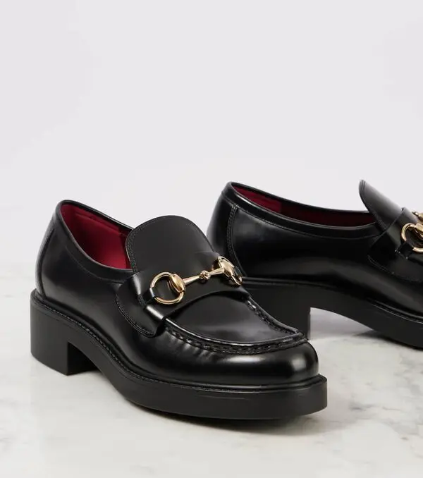 Gucci Horsebit Leather Loafers - Black