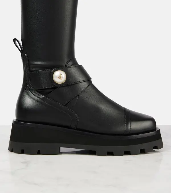 JIMMY CHOO Meena Over-the-knee Leather Boots