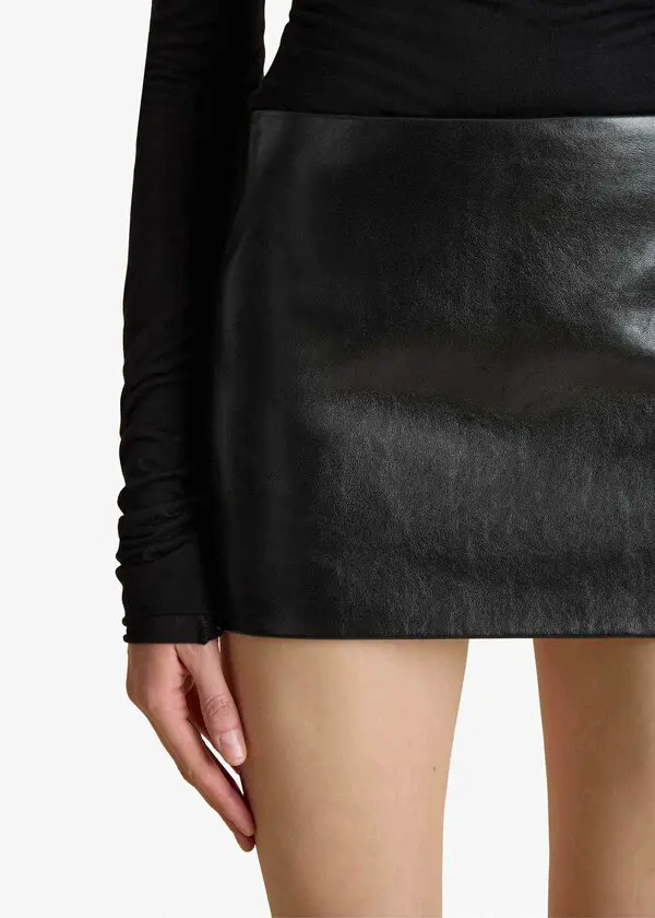 Khaite Jett Striped Miniskirt - Black